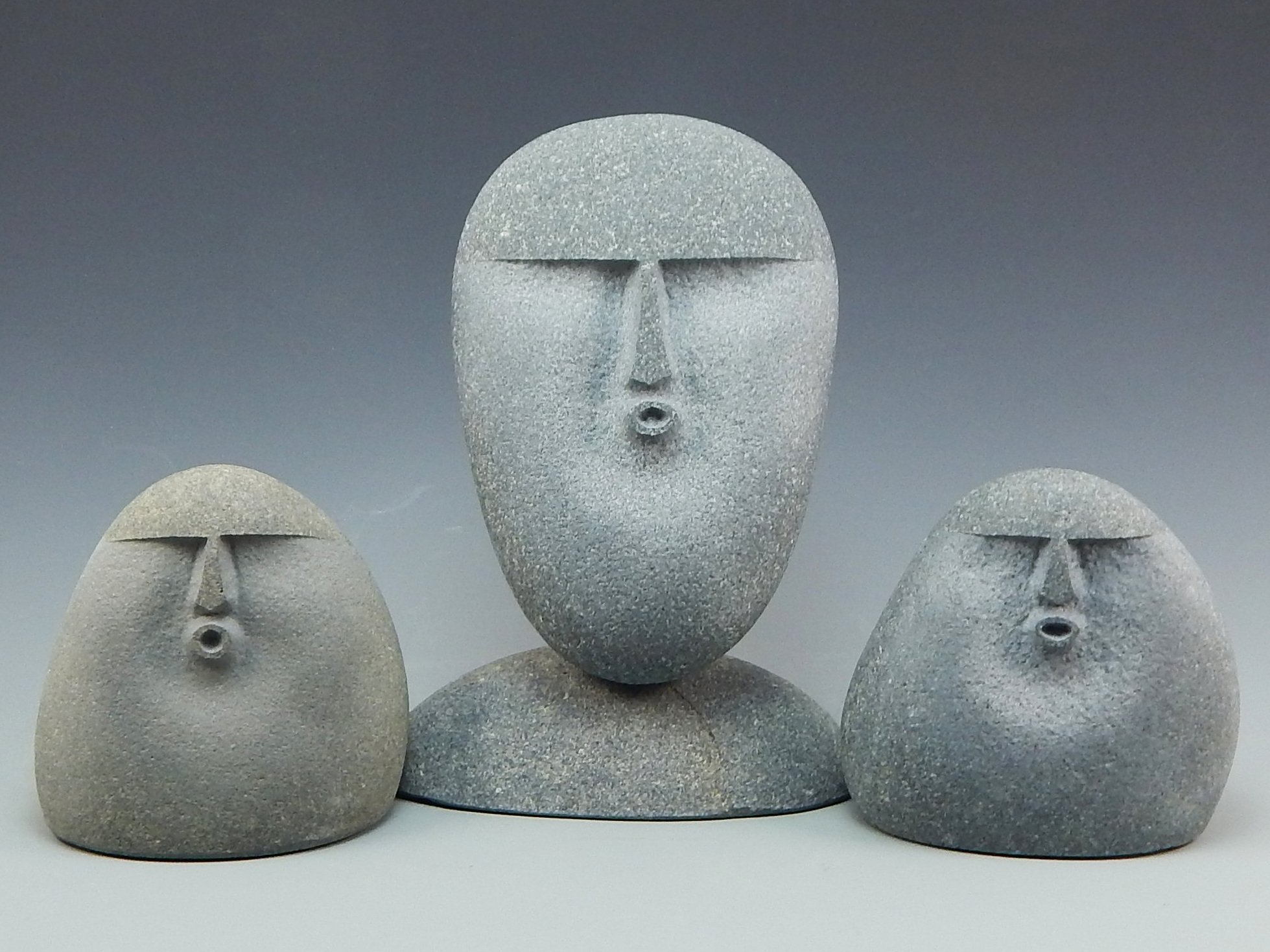 Faces Sandblasted Into Stone — Silver Stone Handcrafted