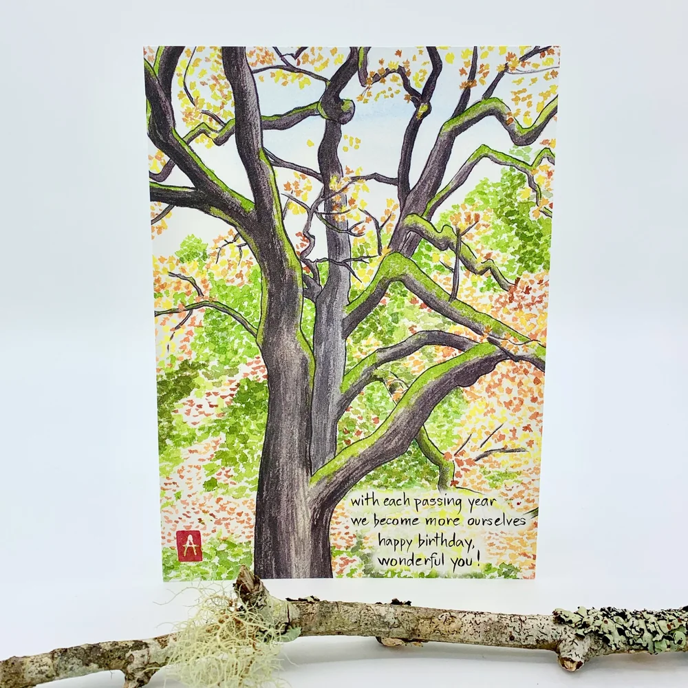 Oak Tree In Fall Painting