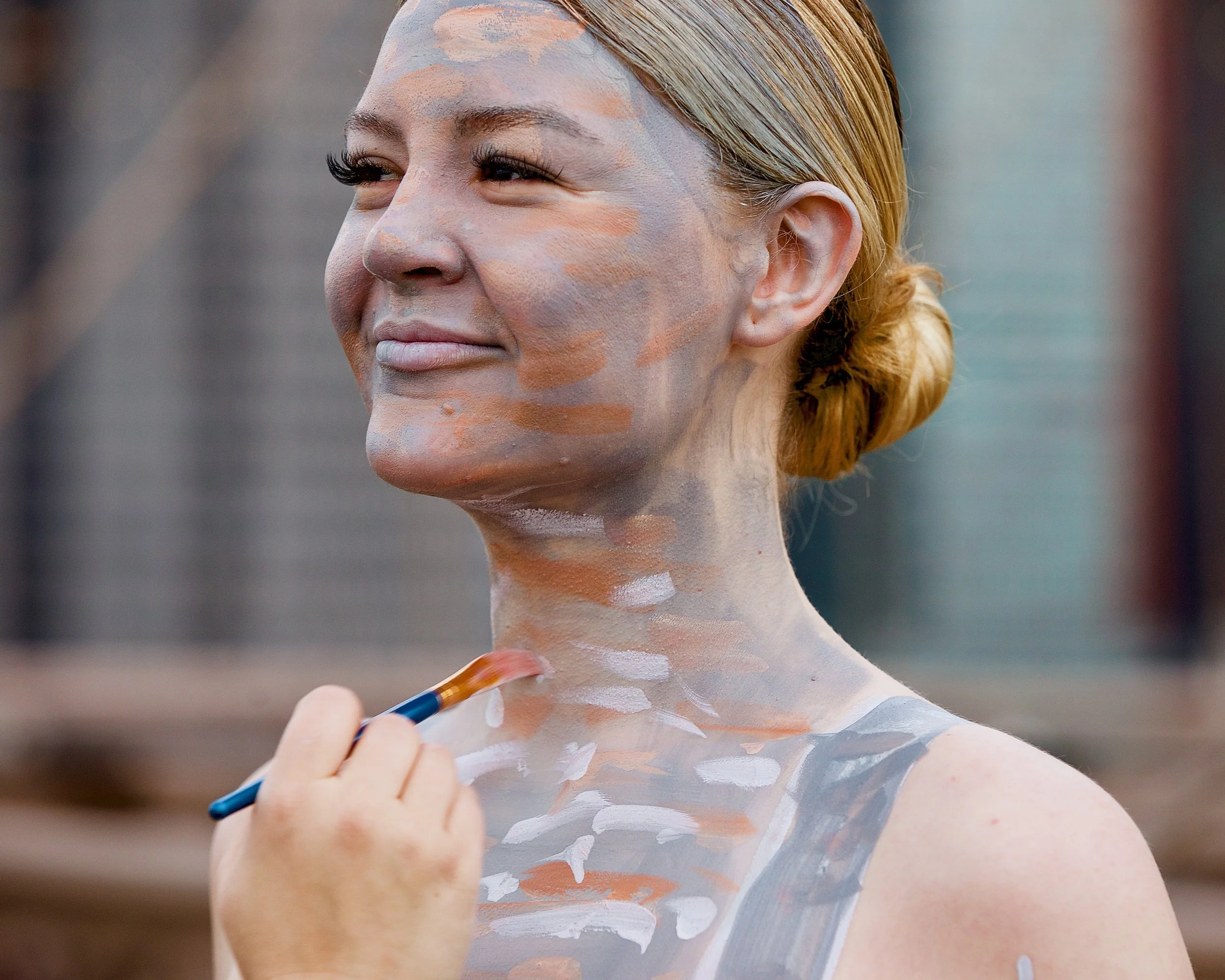 Trina Merry x Taylor LaVie: BODYPAINTING on the BROOKLYN BRIDGE ...