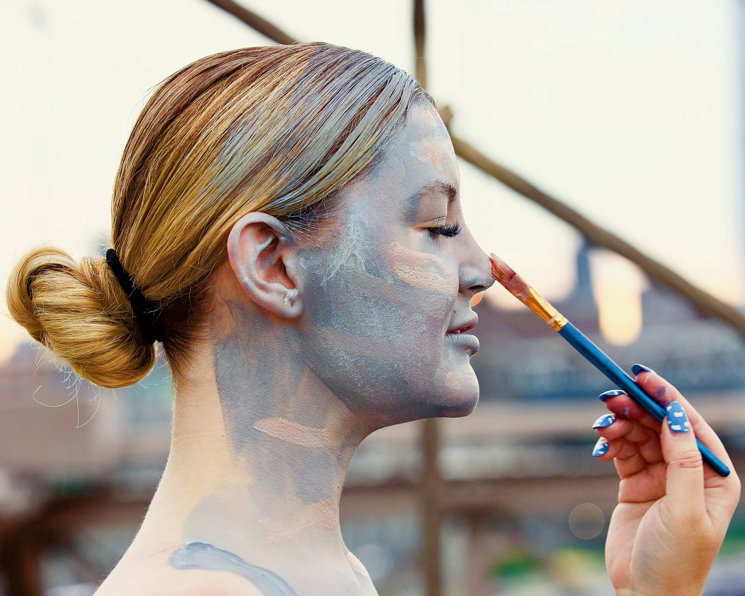 Trina Merry x Taylor LaVie: BODYPAINTING on the BROOKLYN BRIDGE ...