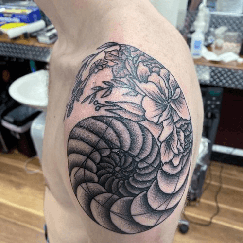 Chambered Nautilus Tattoo