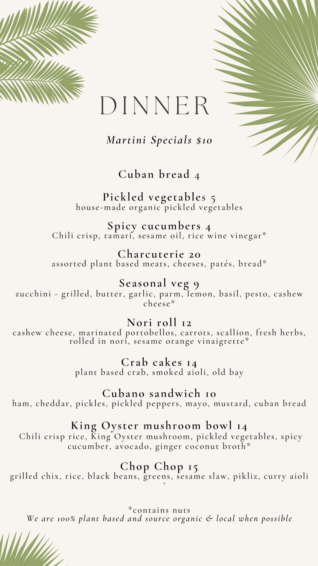 Flamingo Menu — Flamingo Food/Cocktails/Dancing