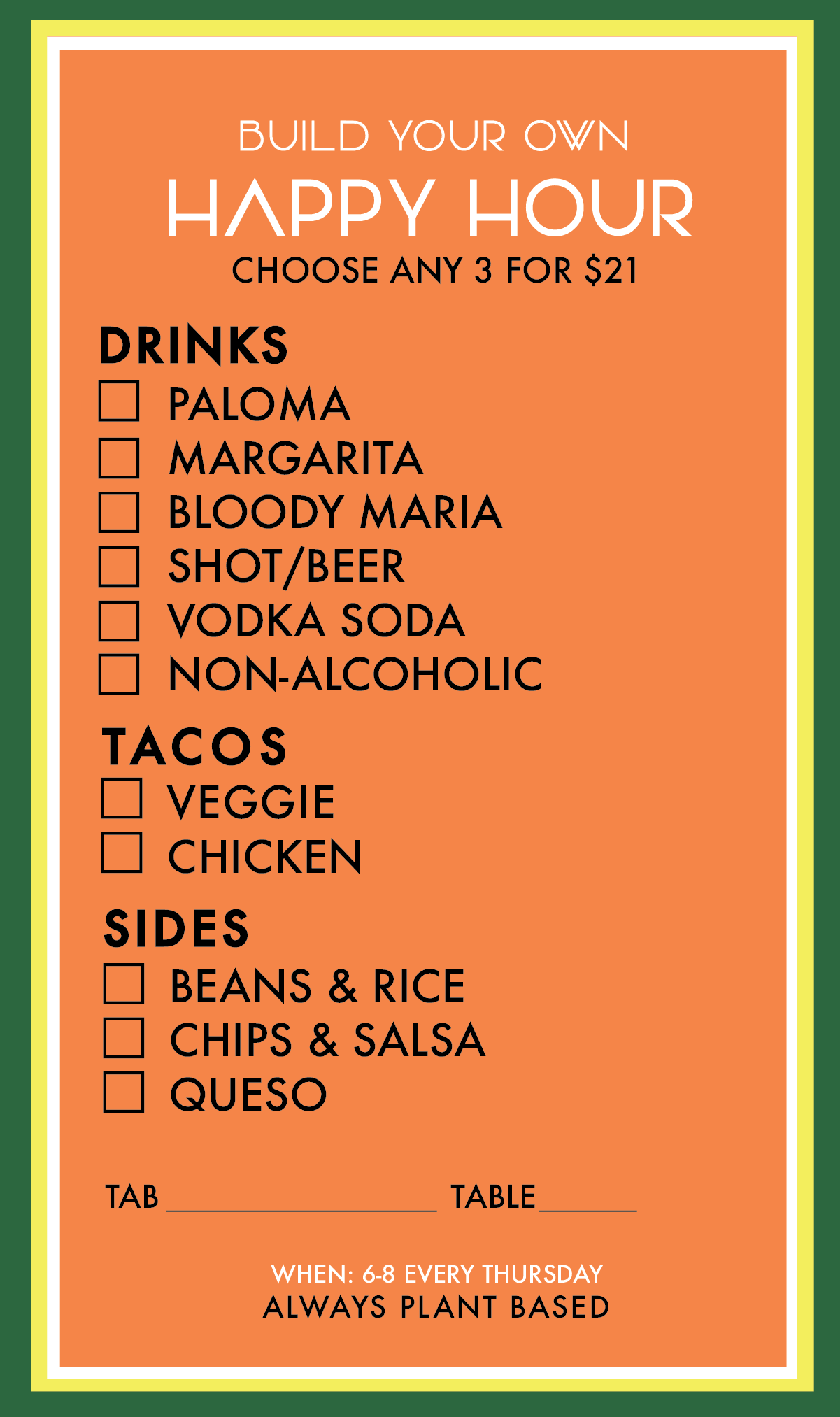 Flamingo Menu — Flamingo Food/Cocktails/Dancing