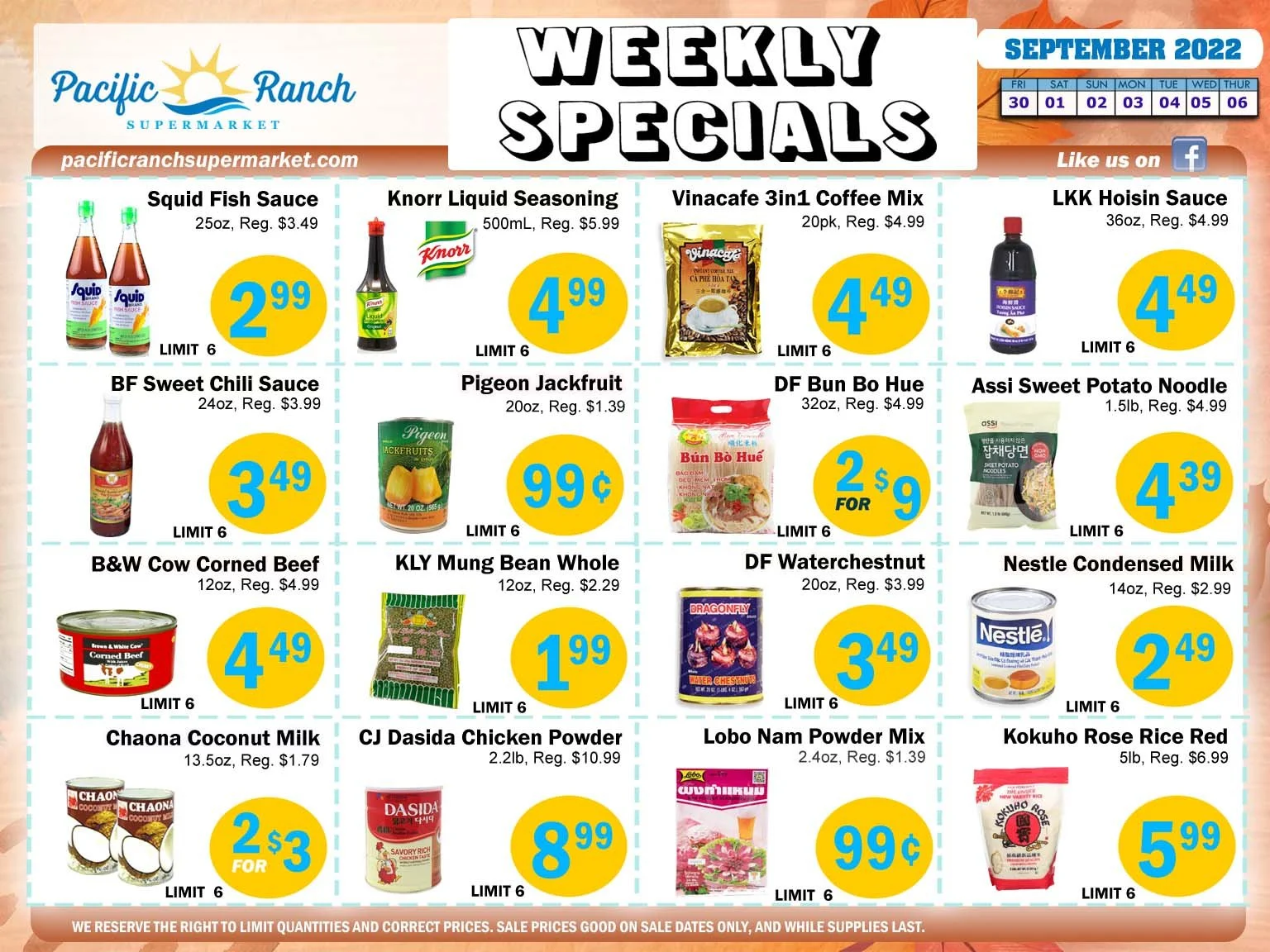 Weekly Specials — Pacific Ranch Supermarket