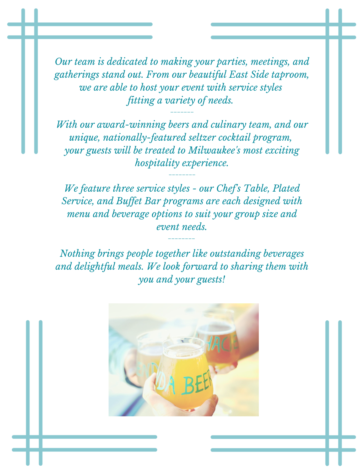 Private Event Menus — Hacienda Beer Co.