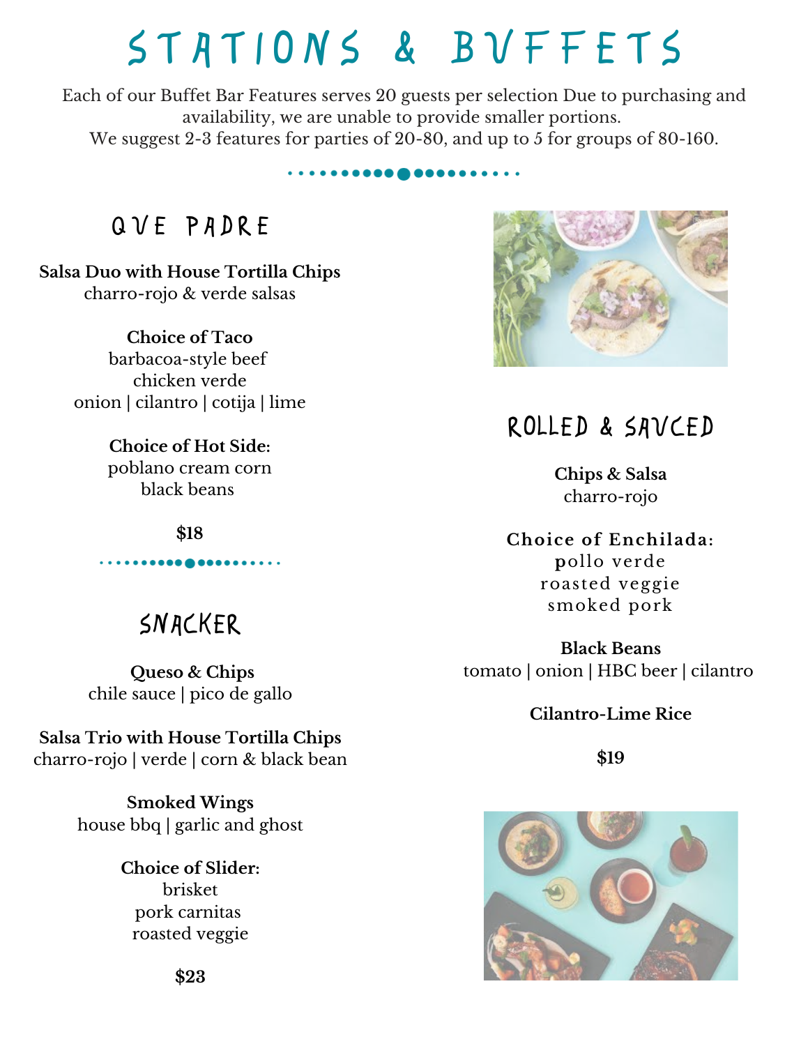 Private Event Menus — Hacienda Beer Co.