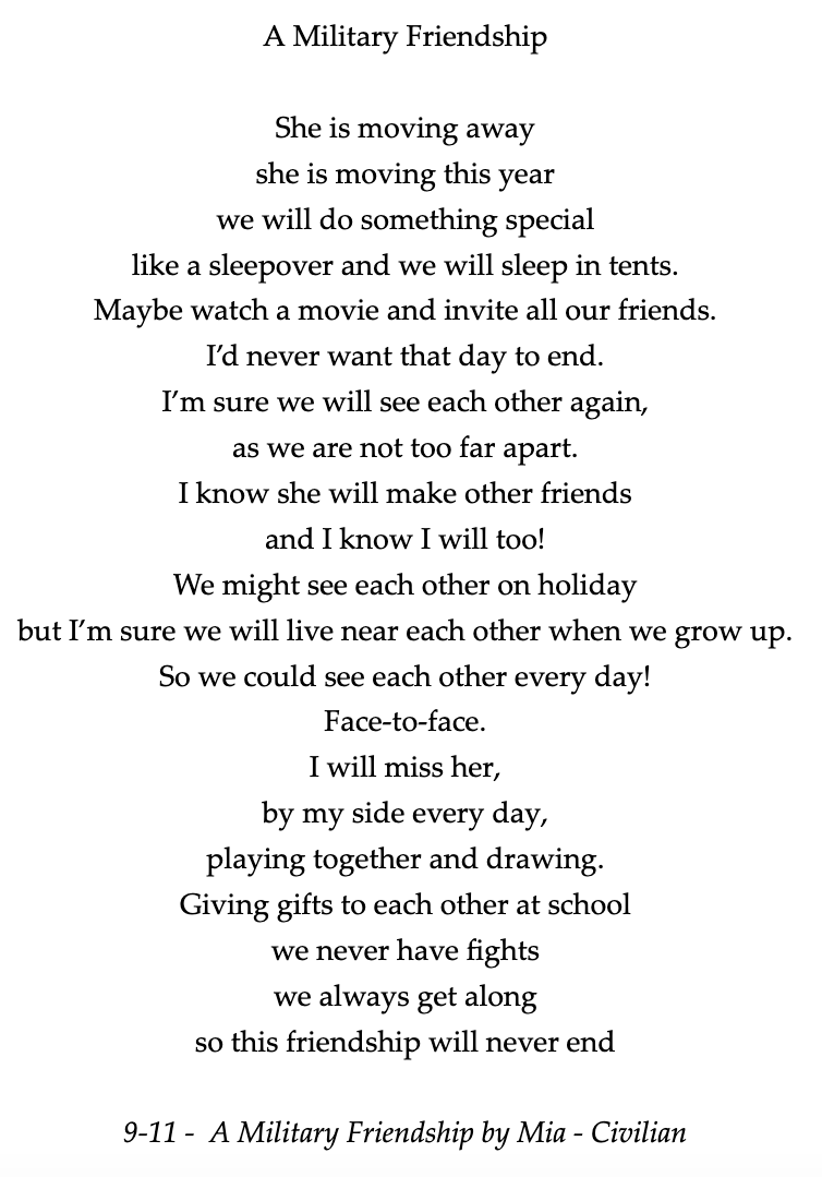 Friendship Poems For Kids Moving Away