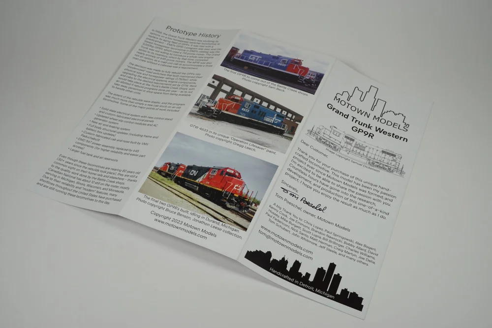 HO GTW GP9R Preorder - Motown Models — Motown Models