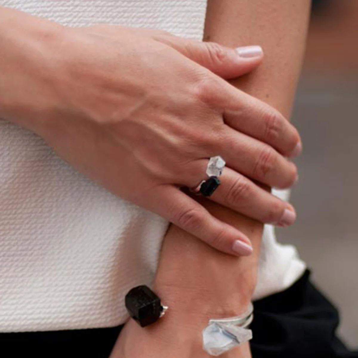 BAGUE SIDE DIAMANT D'HERKIMER — Concerto no.1