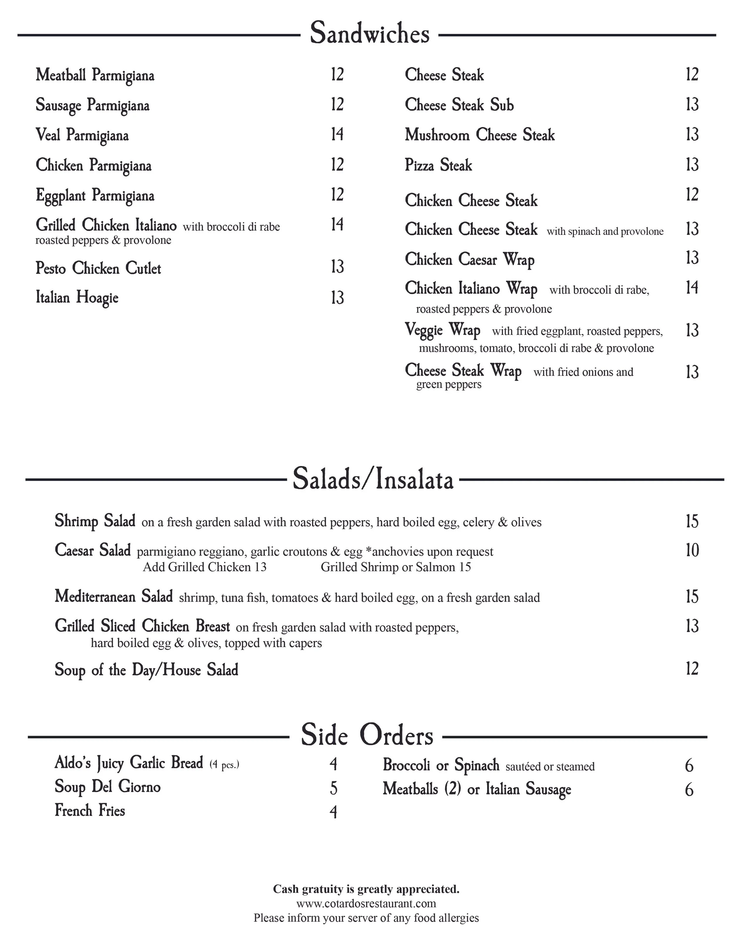 Cotardo's Ristorante Italiano