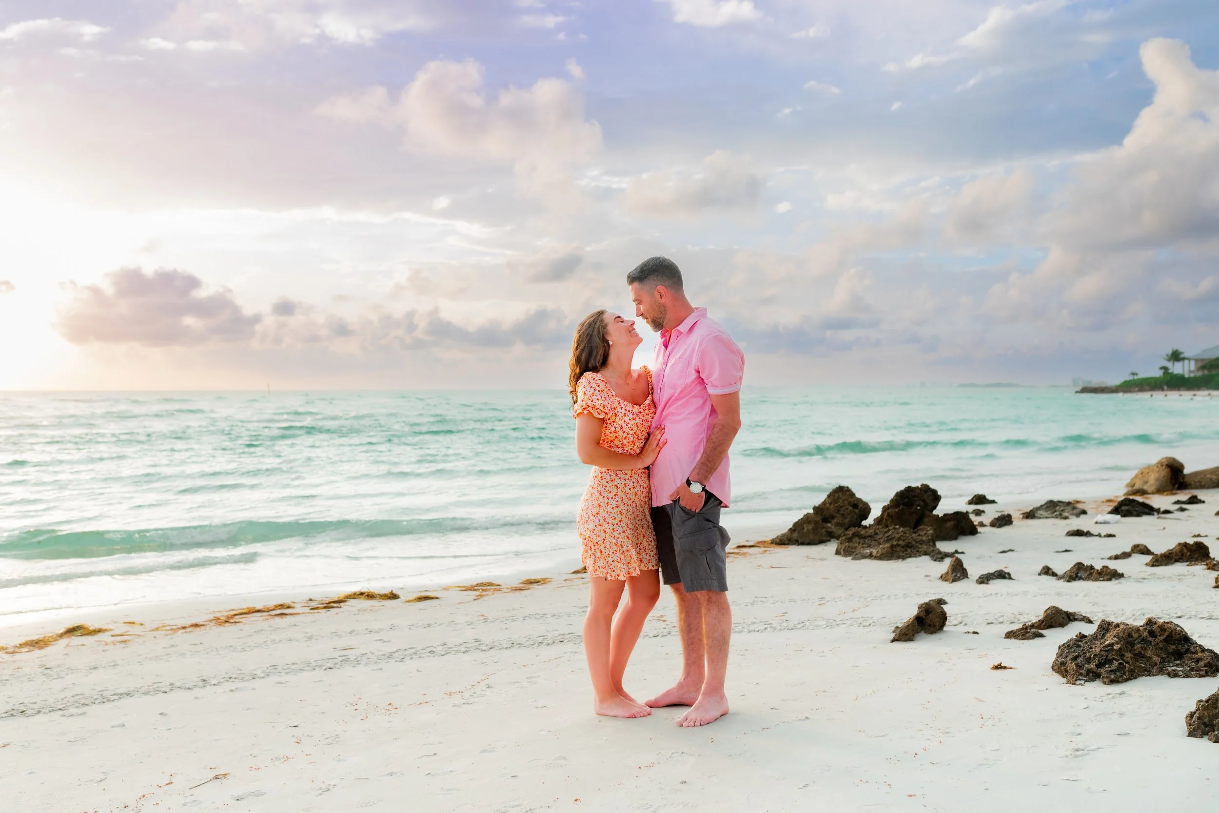 Bold & Colorful Sunset Couples Session, Siesta Key, Florida — PINE & FORGE