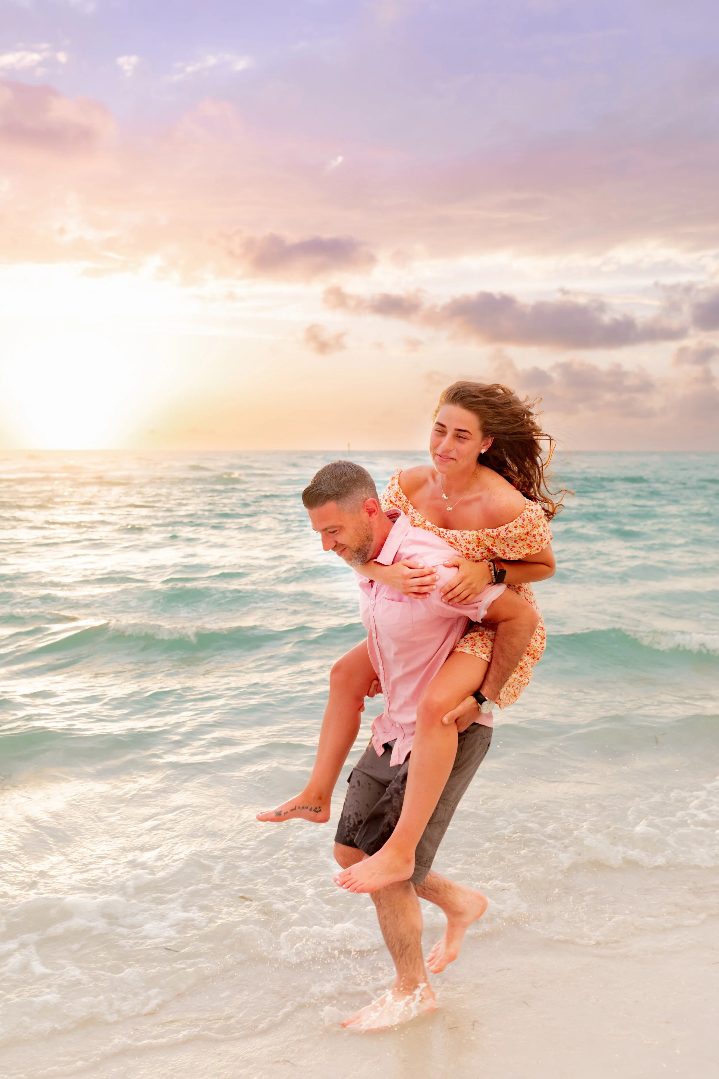 Bold & Colorful Sunset Couples Session, Siesta Key, Florida — PINE & FORGE