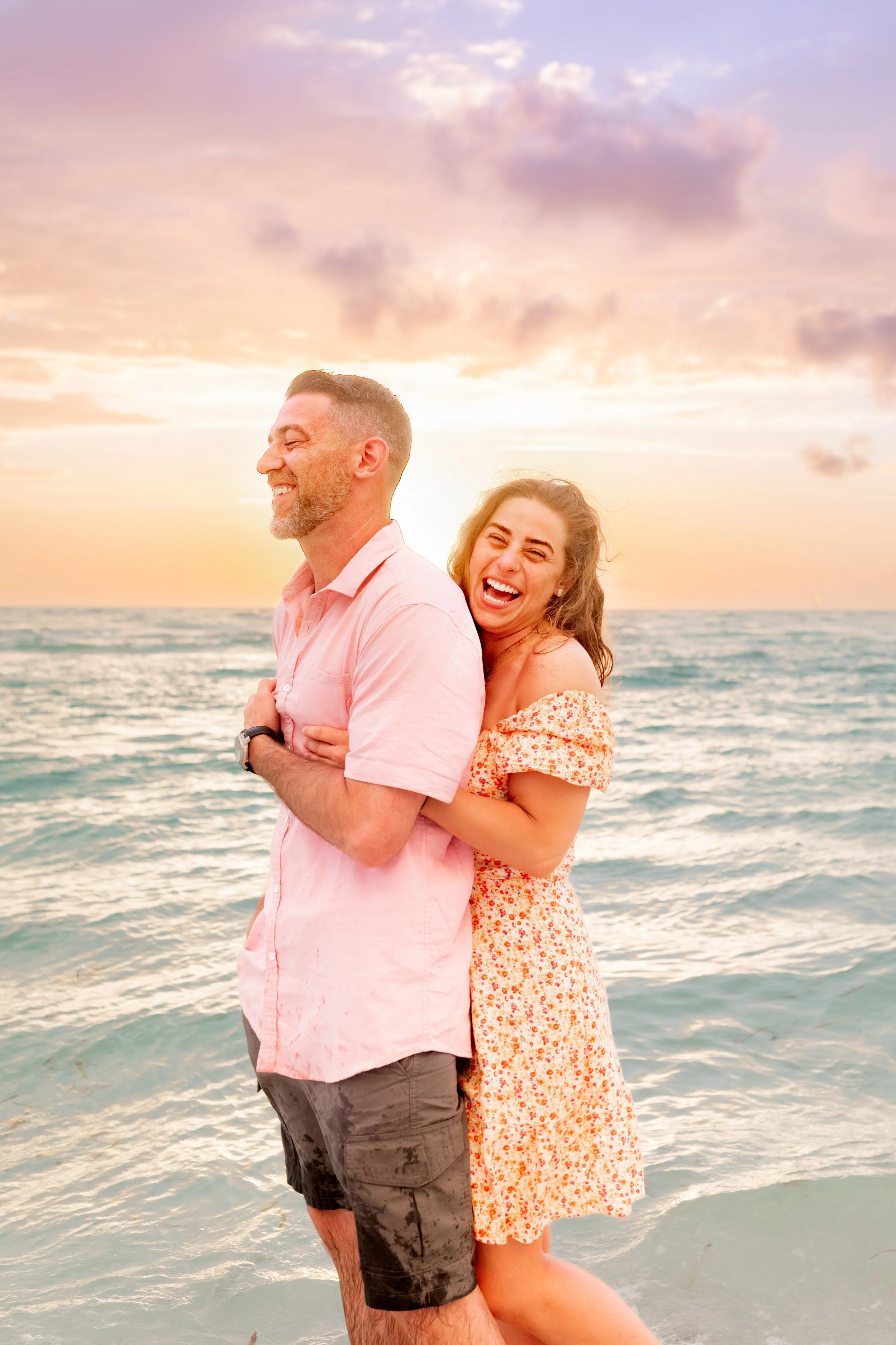 Bold & Colorful Sunset Couples Session, Siesta Key, Florida — PINE & FORGE