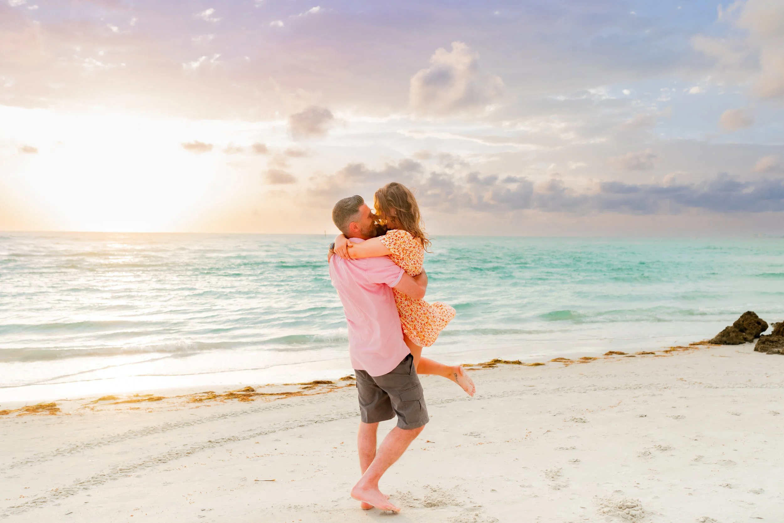 Bold & Colorful Sunset Couples Session, Siesta Key, Florida — PINE & FORGE