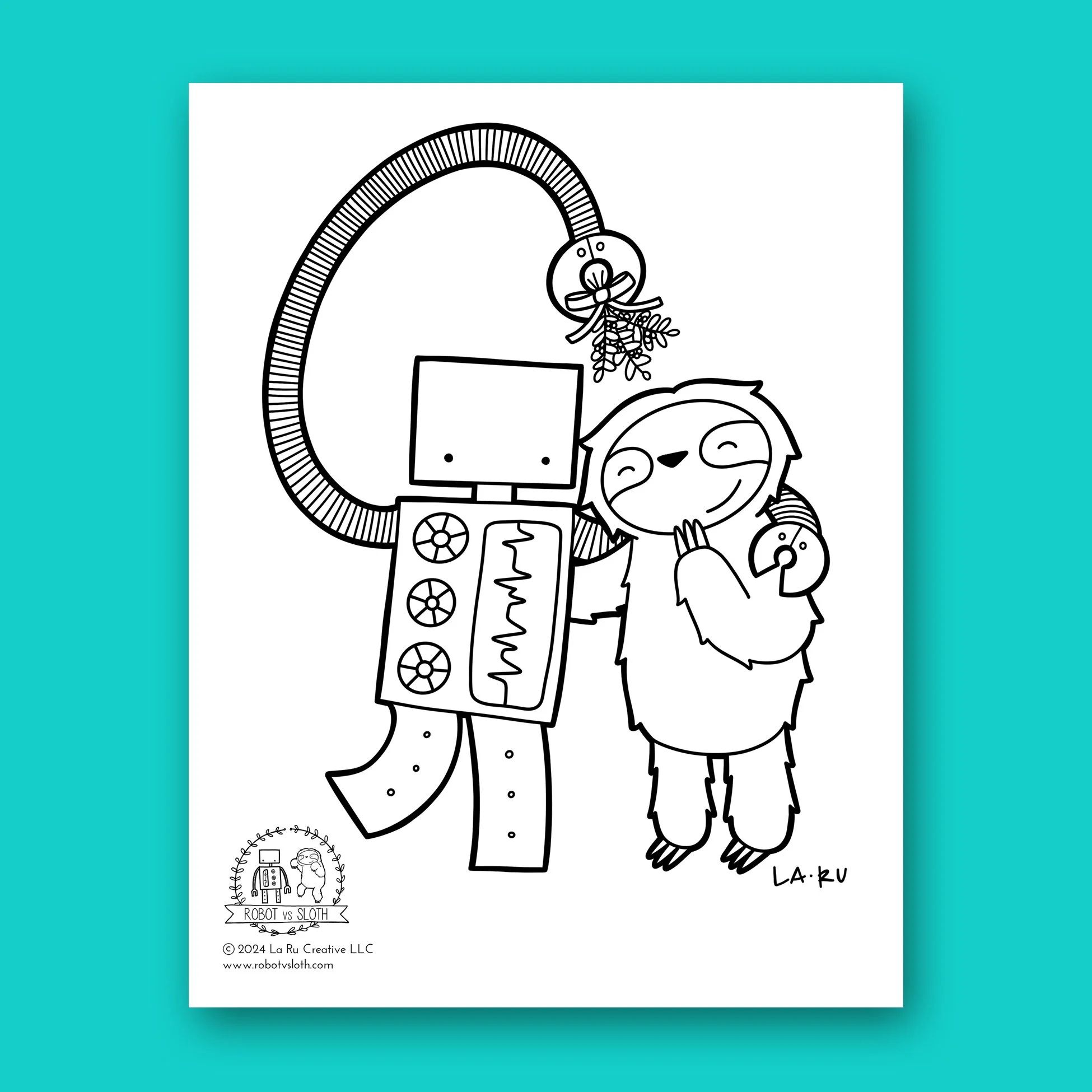 coloringsheets | Get Creative, Color Today! — Robot vs Sloth