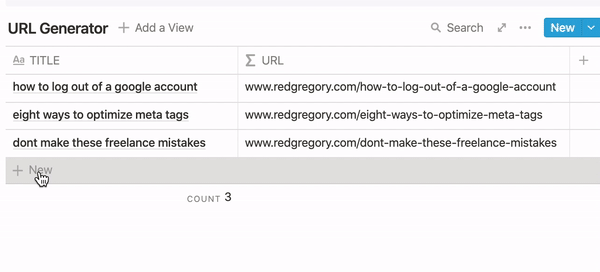 I Made A URL Generator In Notion — Red Gregory