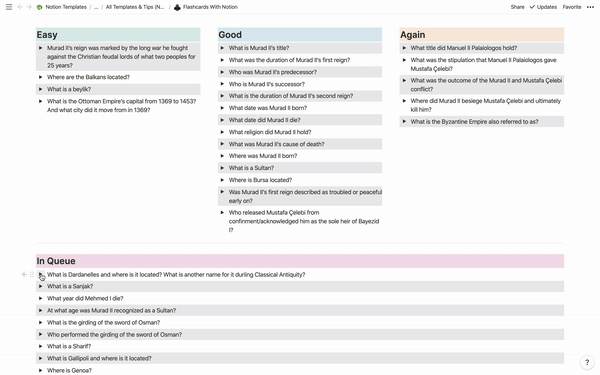 Notion Showcase: My Flashcard System With Toggles — Red Gregory