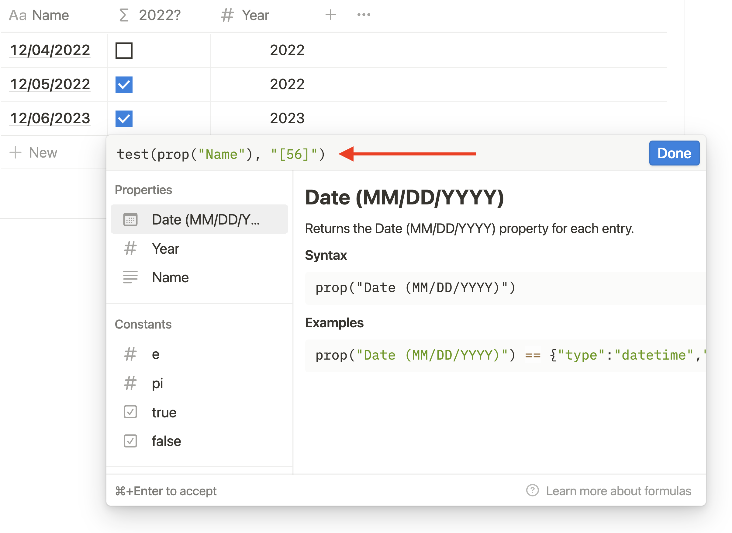 Notion Formulas: contains() vs test() Functions — Red Gregory