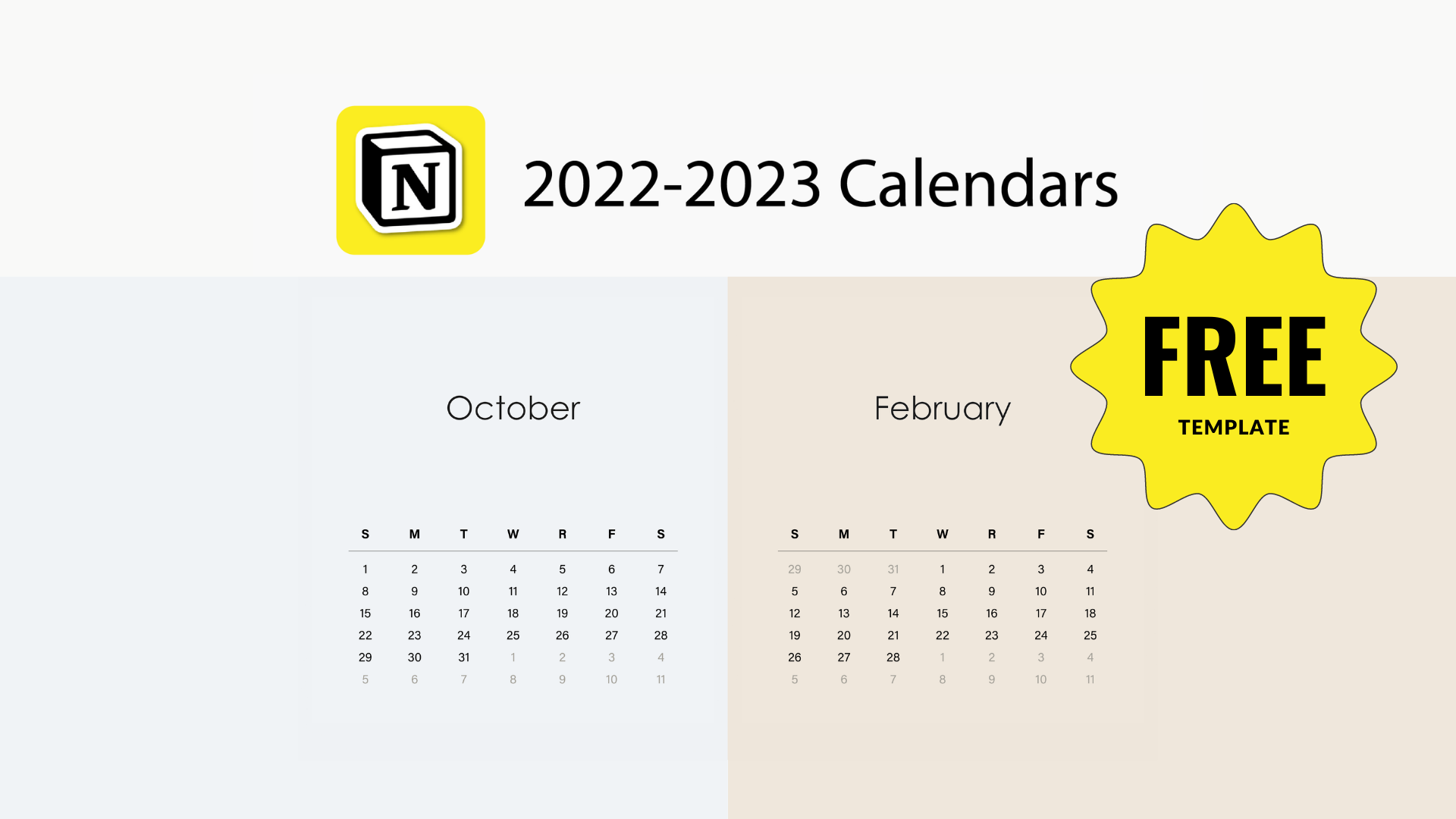 Free 2022-2023 Calendar Covers For Notion — Red Gregory