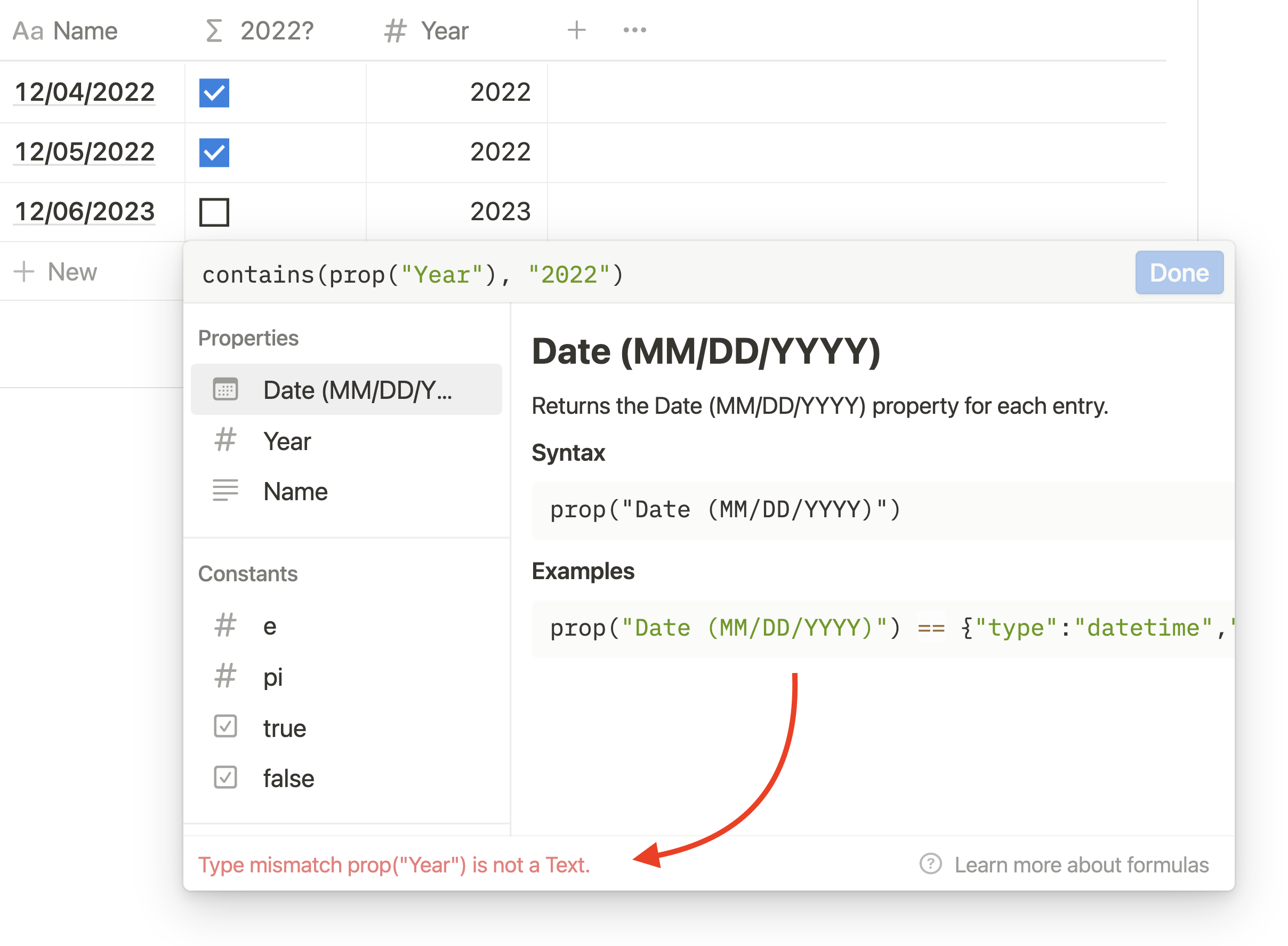 Notion Formulas: contains() vs test() Functions — Red Gregory