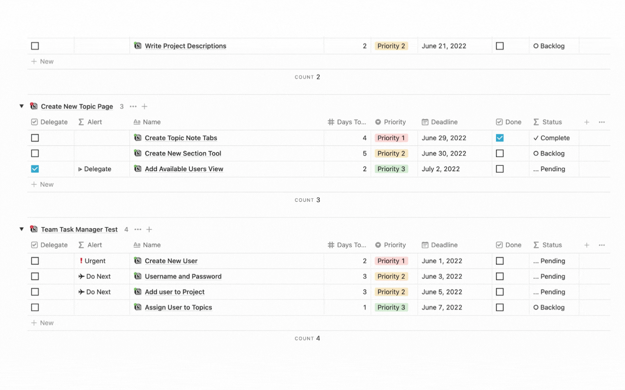 How I Created A Subtask Checklist In Notion — Red Gregory