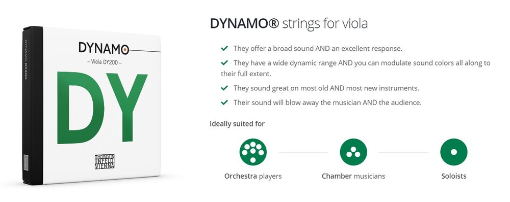 Dynamo Viola Strings — Vermont Violins