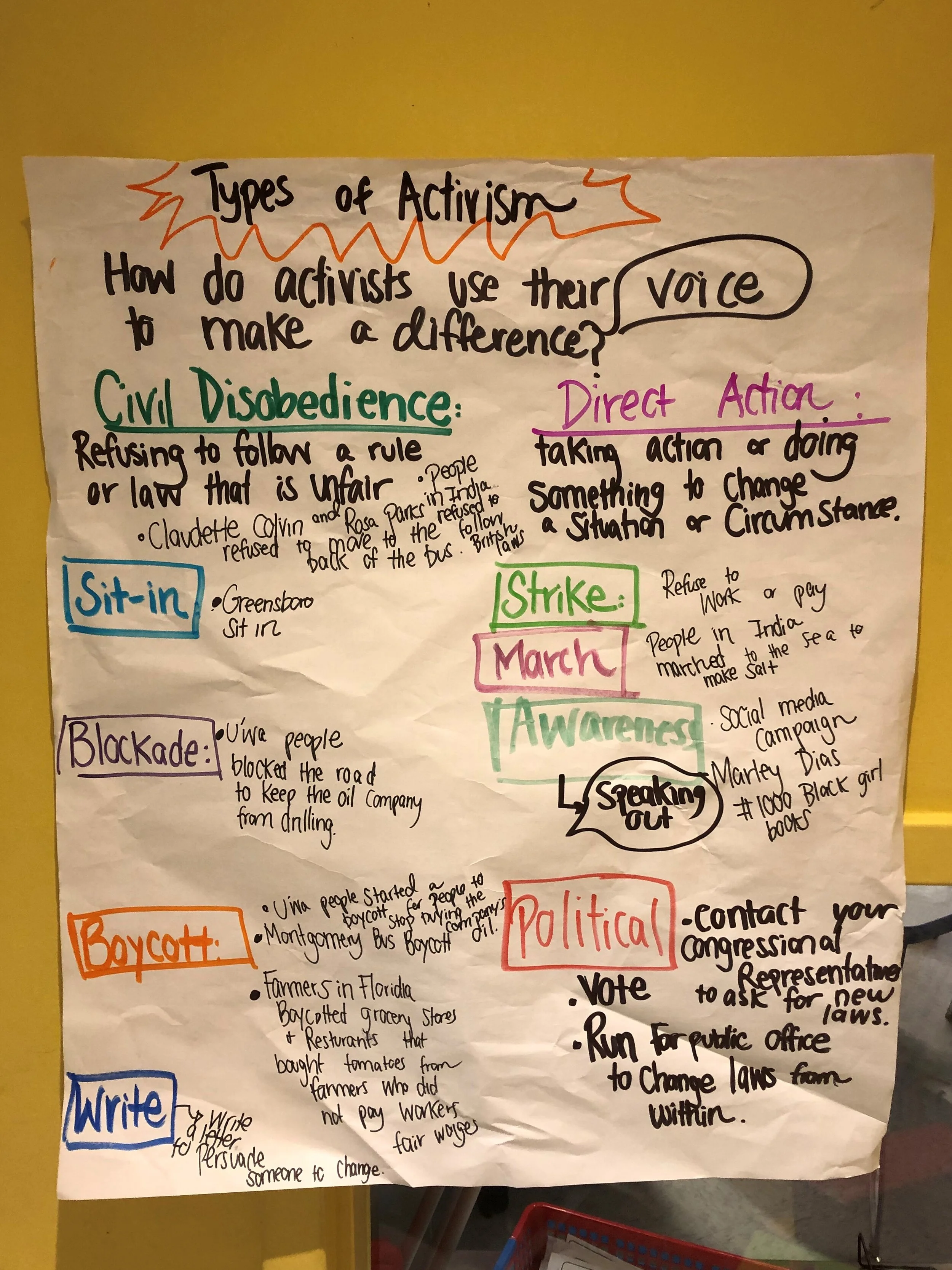 Second Graders Study Activism — D.C. Area Educators for Social Justice