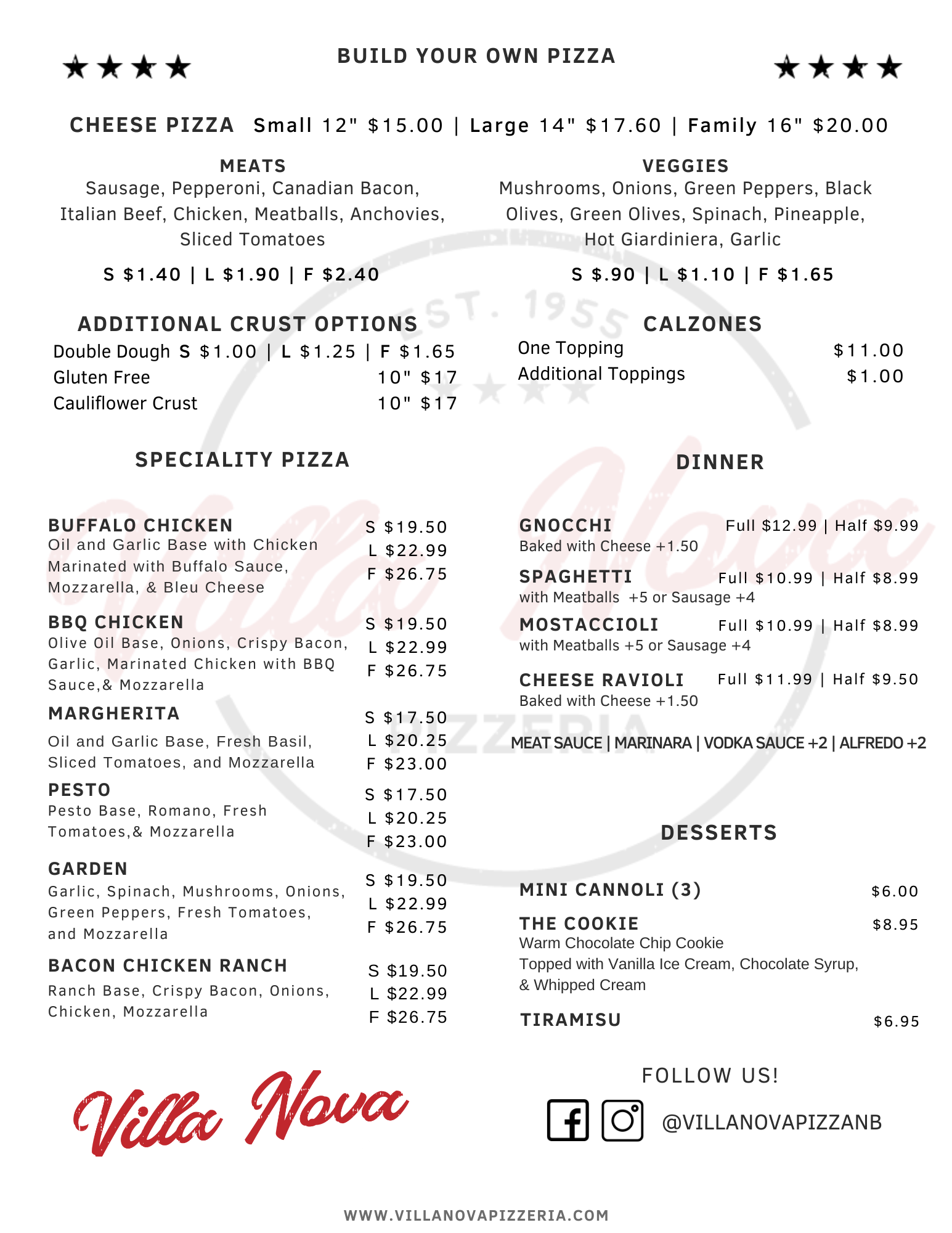 Villa Nova Pizzeria New Buffalo