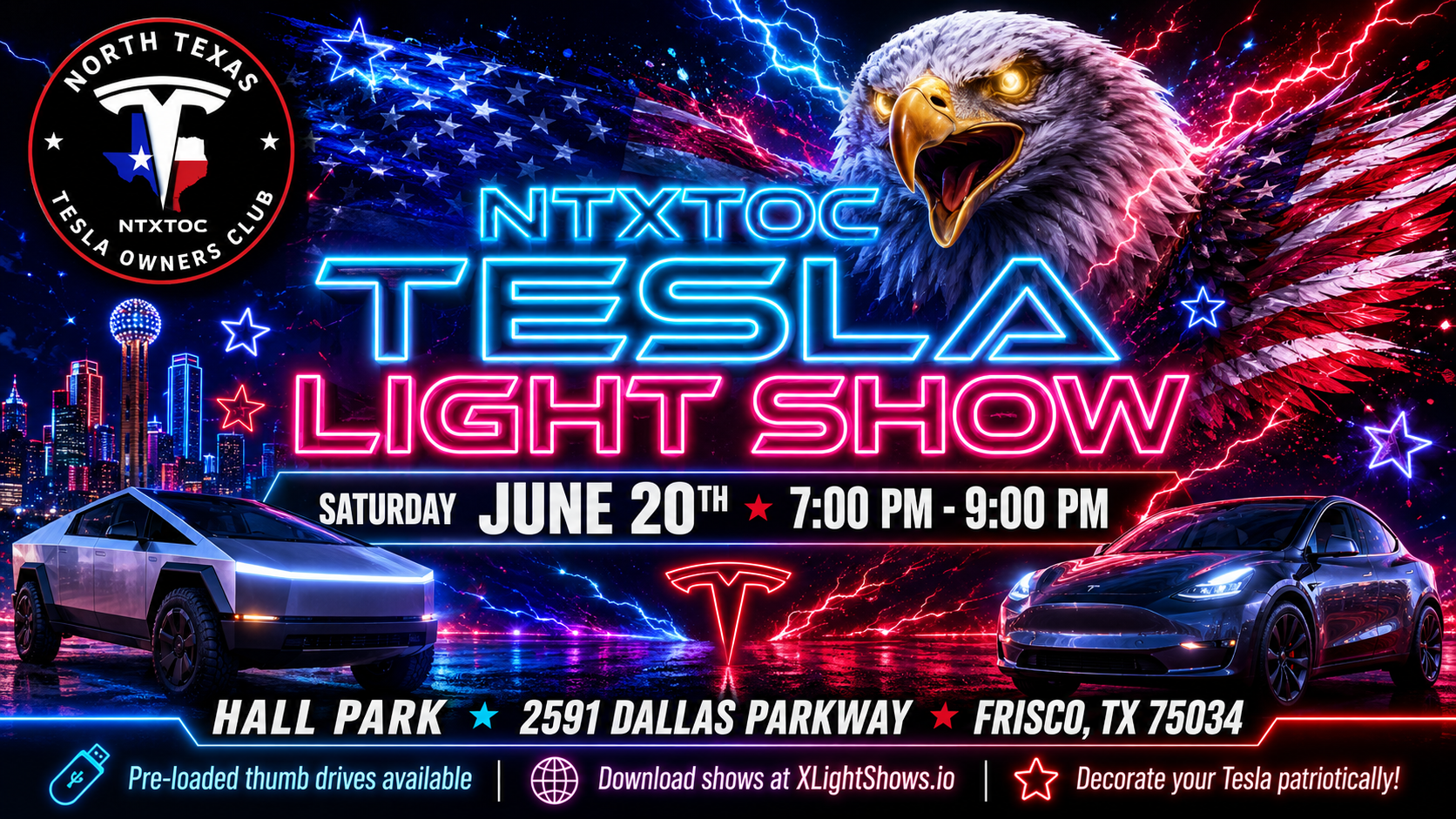 Light Show Celebrating America’s 250th Birthday! — Tesla Owners of ...