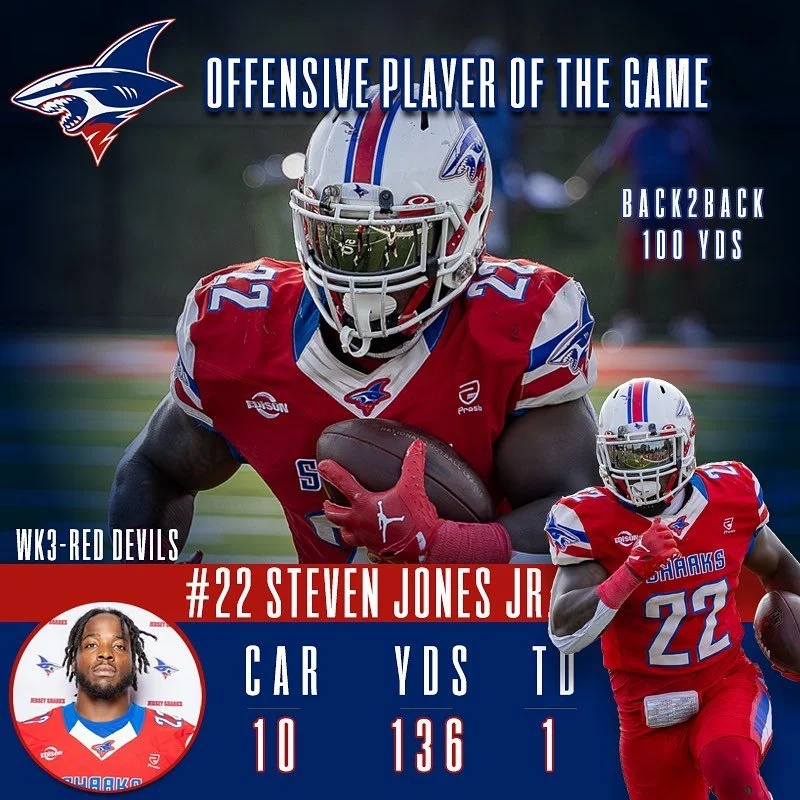 WEEK 3 - VS RED DEVILS — JERSEY SHARKS