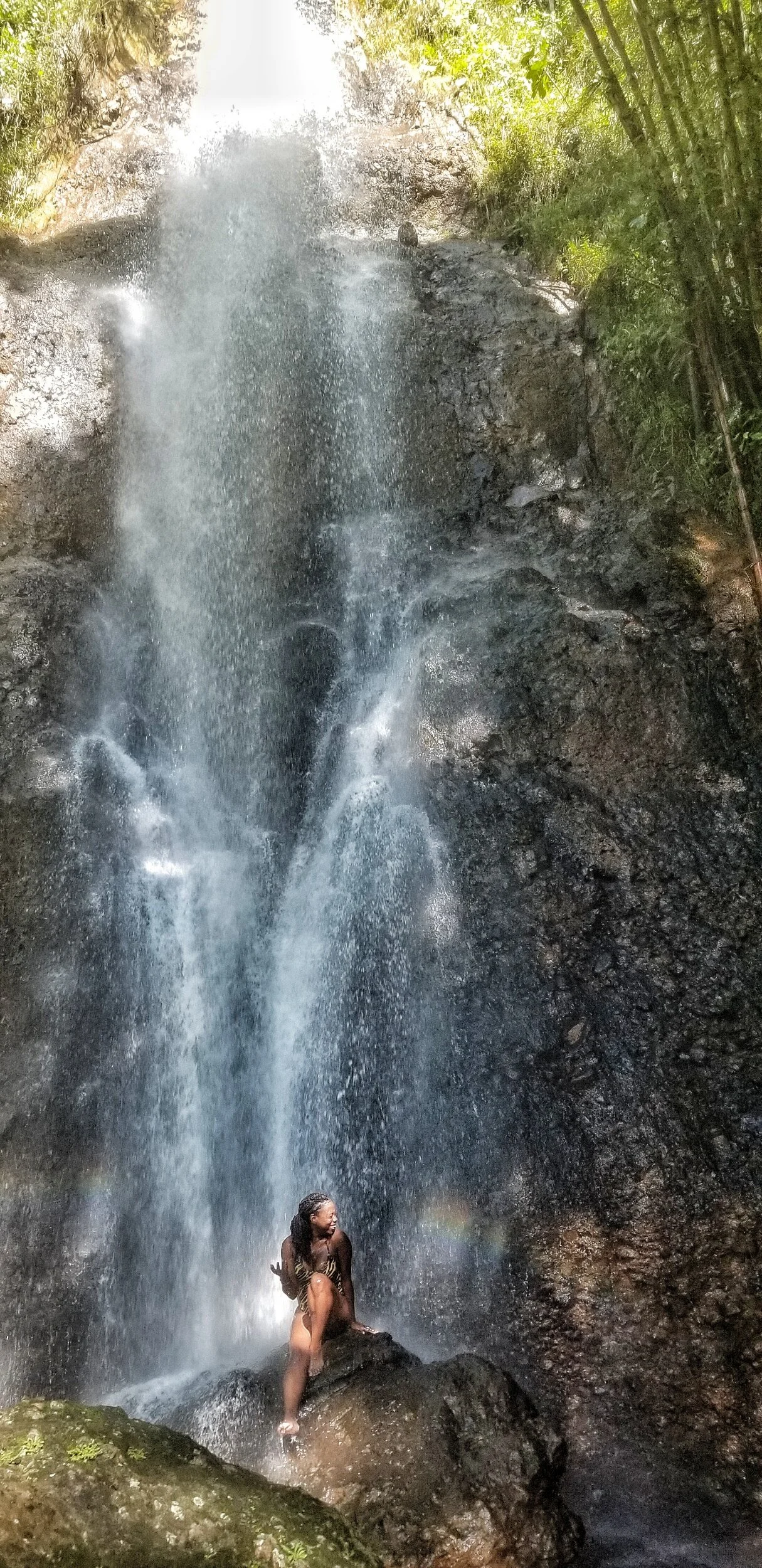 Double Cliff Waterfall in Collington Trout Hall Clarendon — Nature's ...
