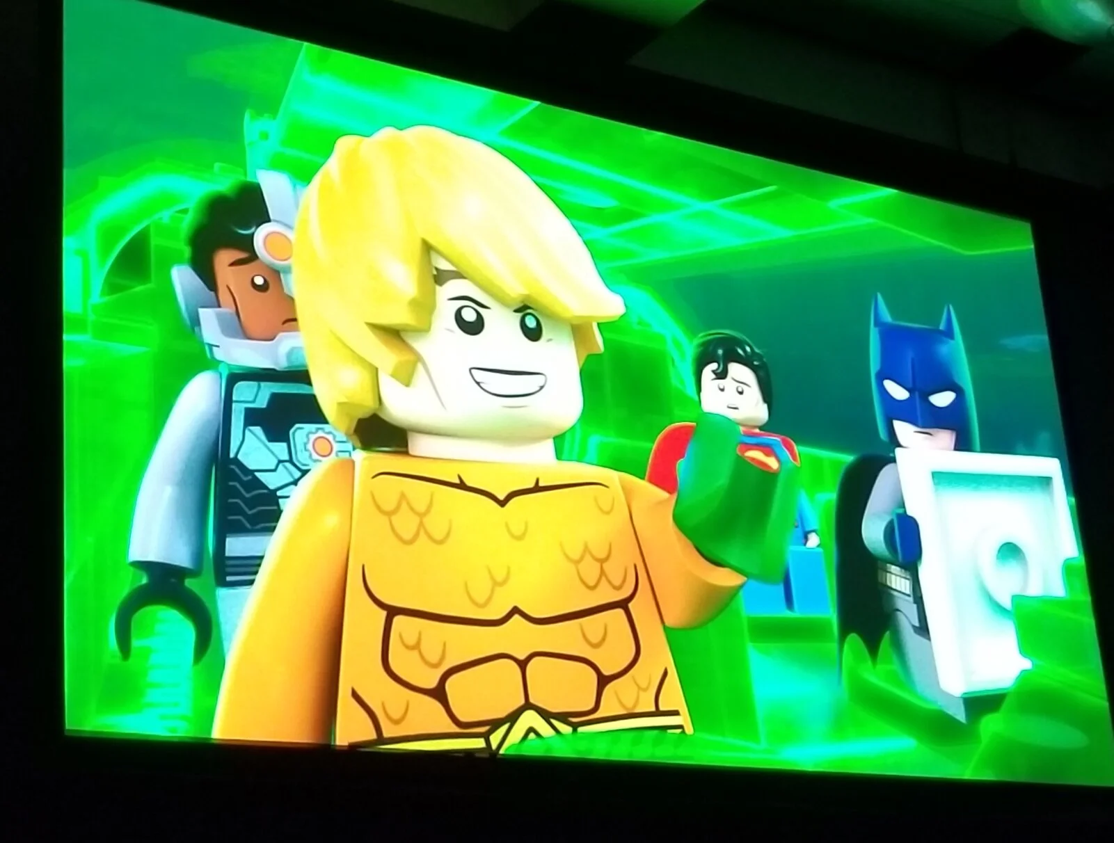 Getting soaked at the SDCC 2018 world premiere of LEGO DC Comics Super ...