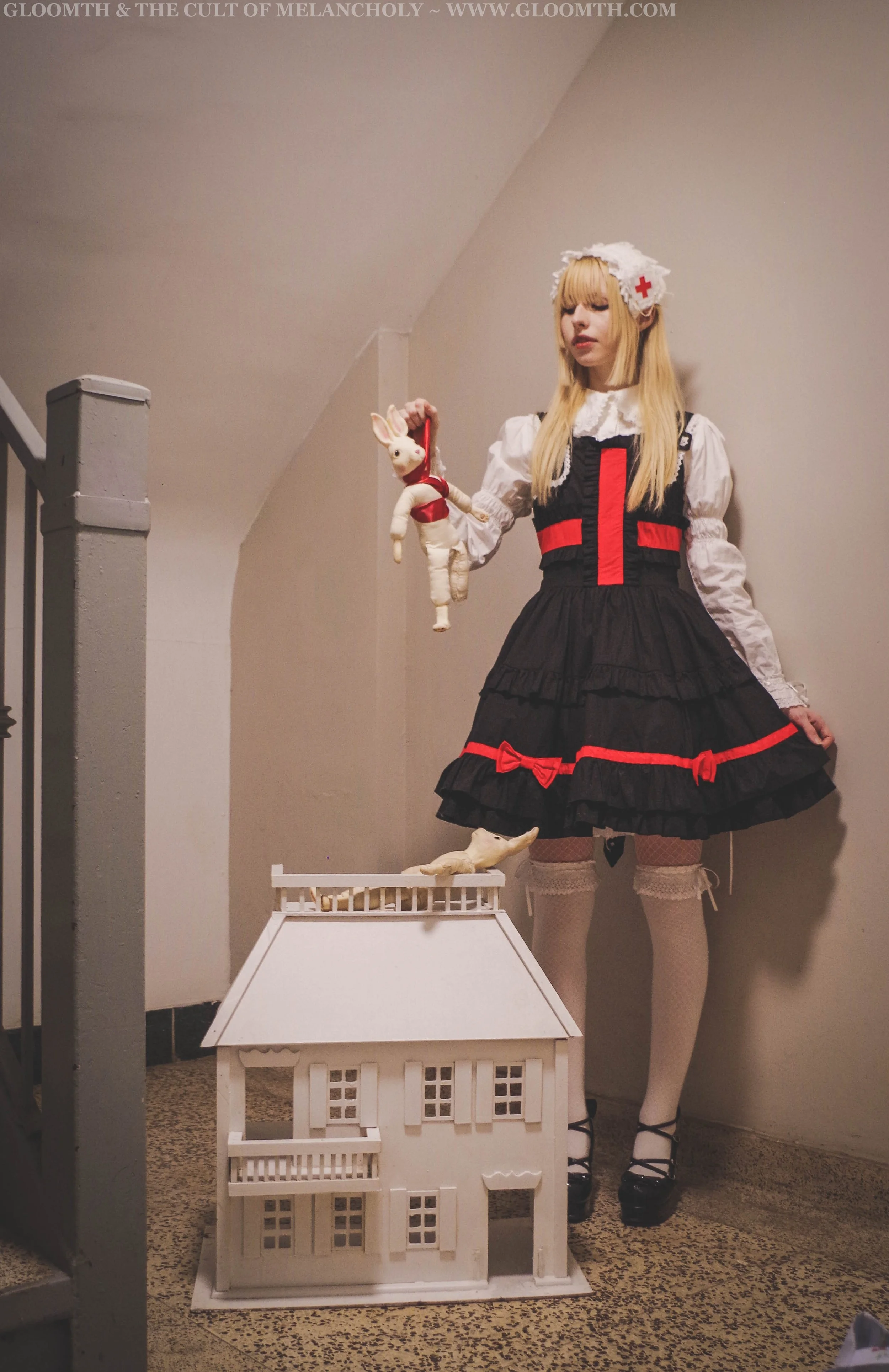 Cure Red and White Gothic Nurse Dress — Gloomth