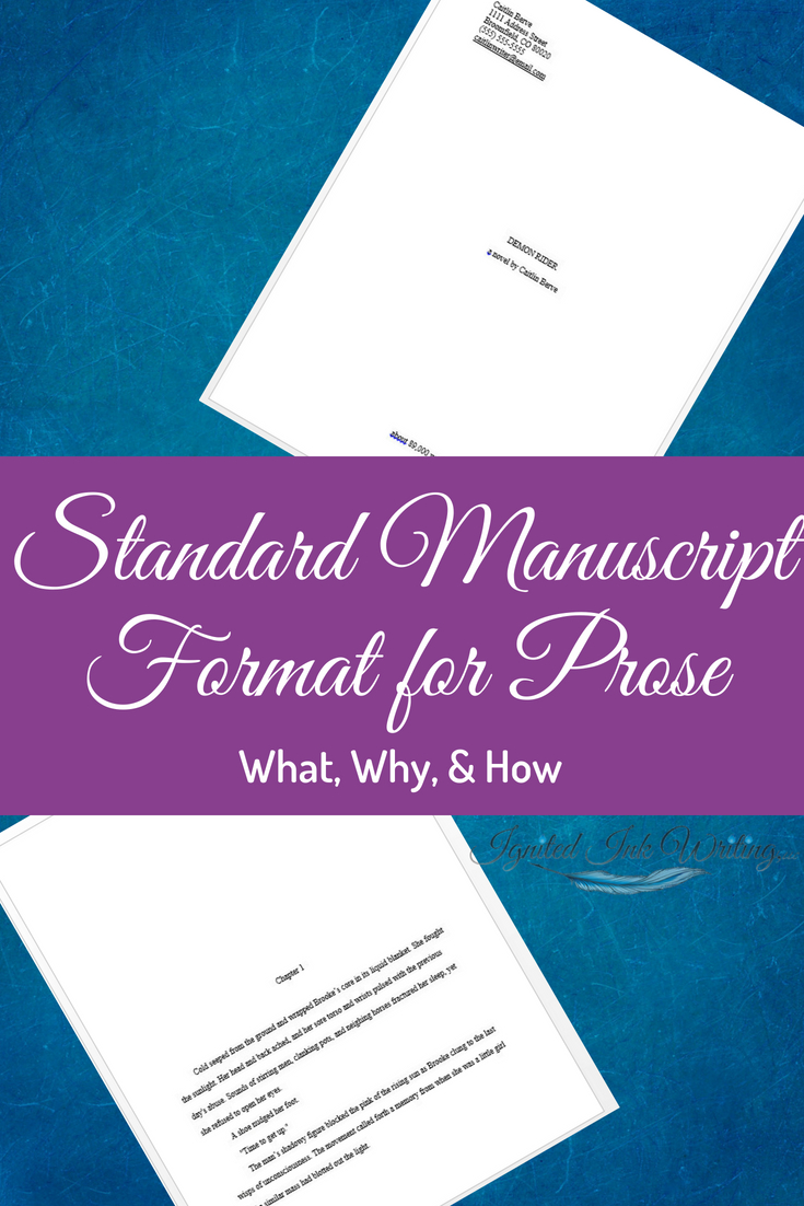 Why Standard Manuscript Format: How to Submit Your Writing — Read Blog ...