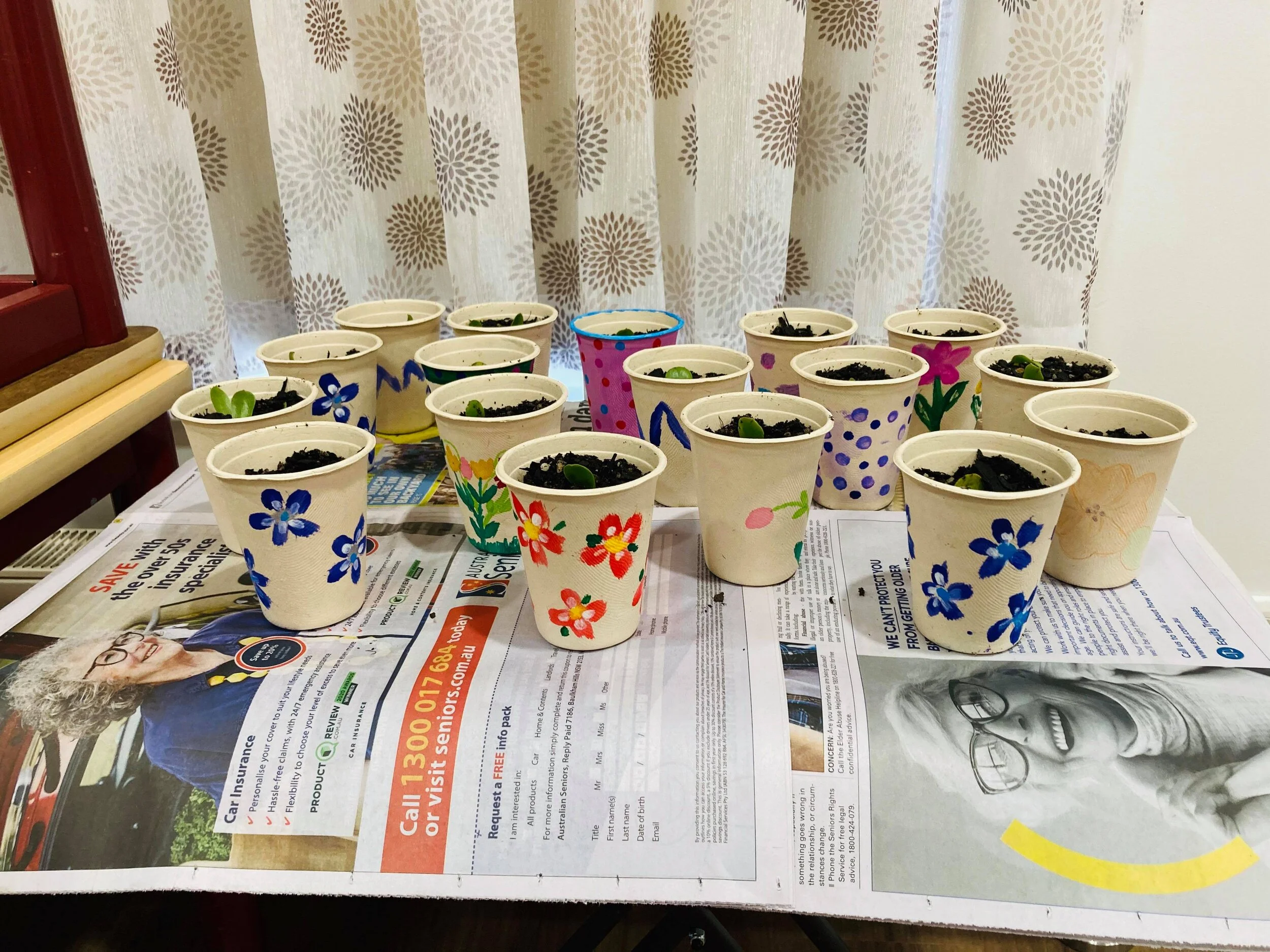 Preparing pots for planting at Loreto — The Forrest Centre Residential ...
