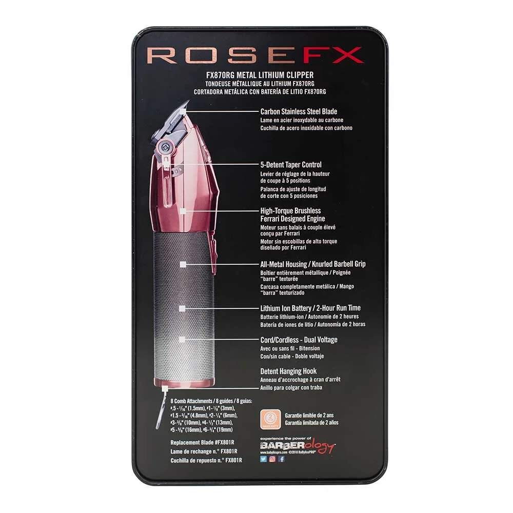 BaBylissPRO RoseFX Lithium Hair Clipper | BaBylissPRO Australia ...