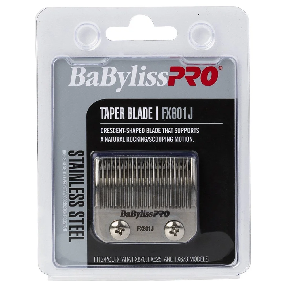 BaBylissPRO Replacement Hair Clipper Taper Blade Silver FX801J ...