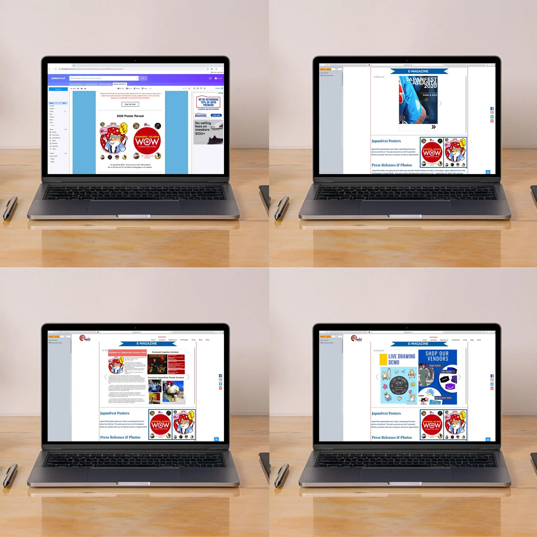 2020 japanfest posters — SHIRLEY SU * Illustration & Design * SUSHIRLEY.COM