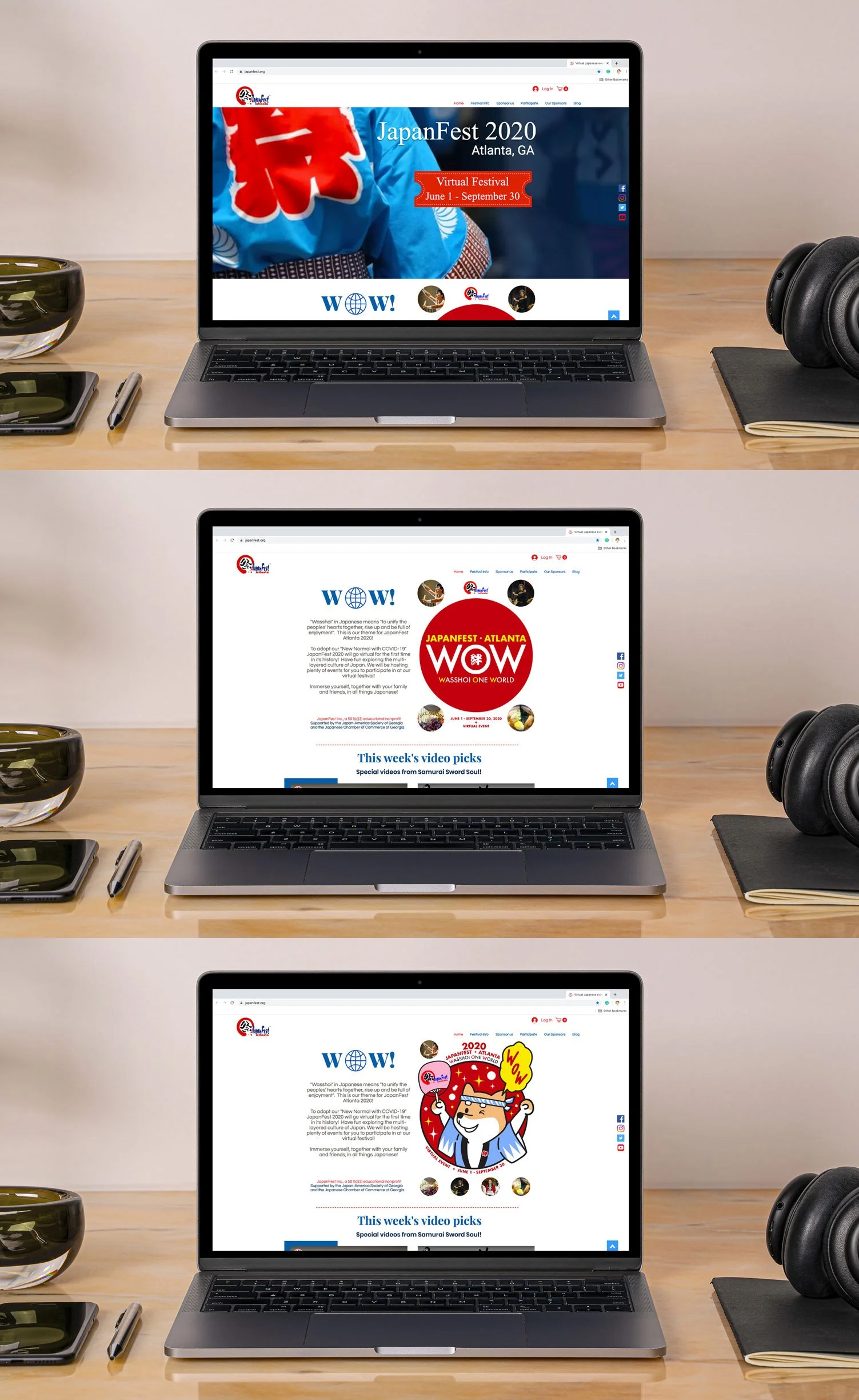 2020 japanfest posters — SHIRLEY SU * Illustration & Design * SUSHIRLEY.COM