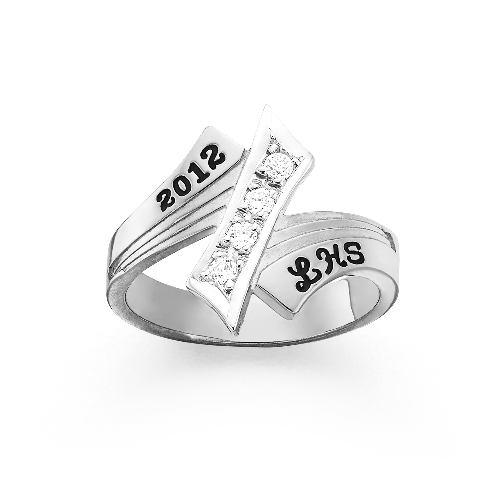 Silver N Style School Class Rings Graduation Ts Custom Made Personalize School And Year