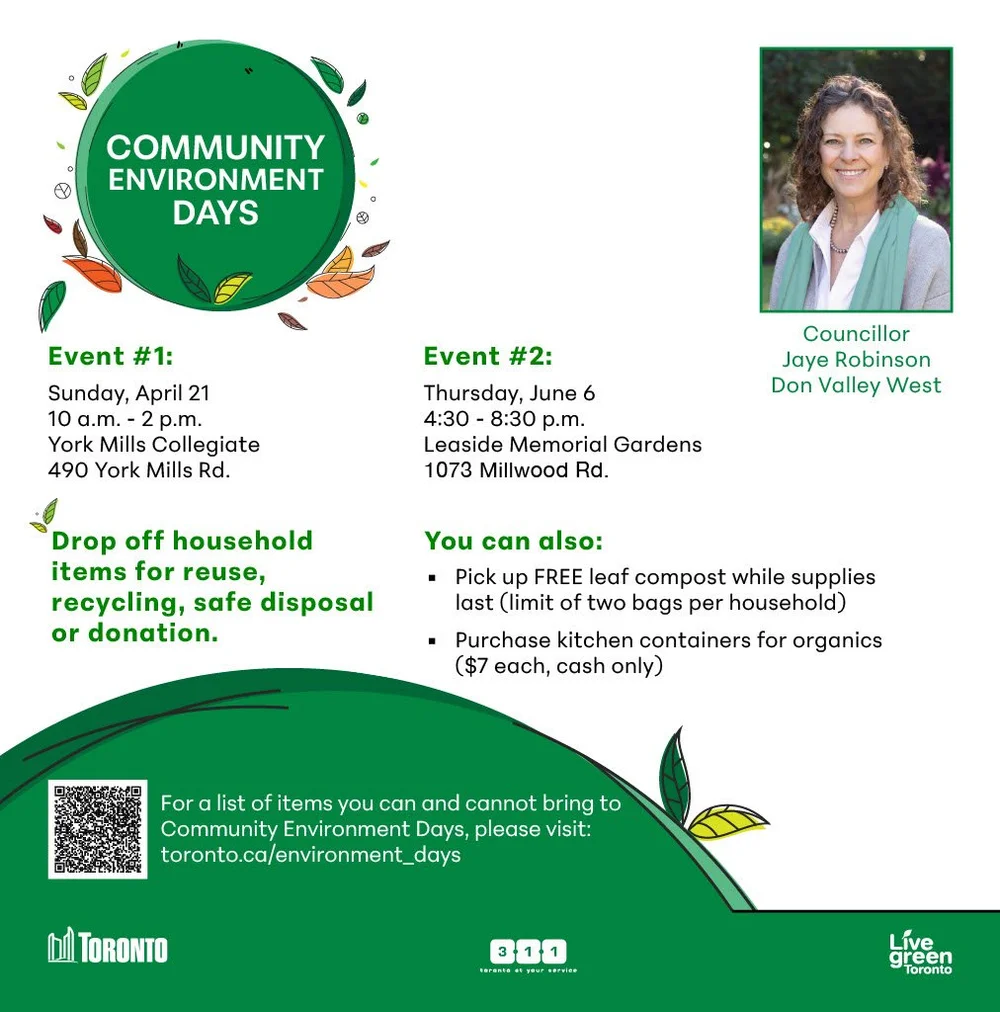 Community Environment Days — Councillor Jaye Robinson
