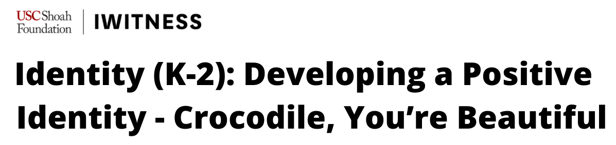 Identity (K-2): Developing a Positive Identity — the conscious kid