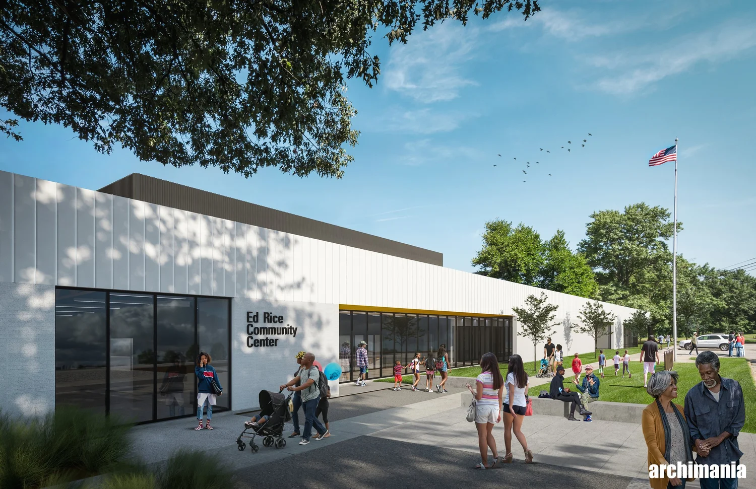 UAC - Ed Rice Community Center Vinyl Wall Applications - UrbanArt ...