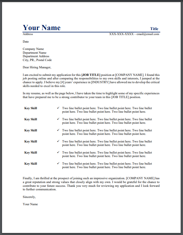 Cover Letter For Postal Job