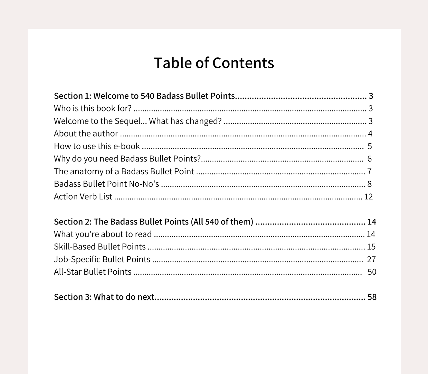 540 Badass Bullet Points for Your Resume ebook — Certified Resume ...