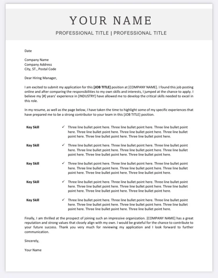 Cover Letter Template 9 — Certified Resume Strategist