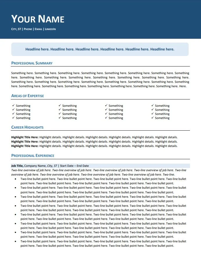Resume Templates — Certified Resume Strategist