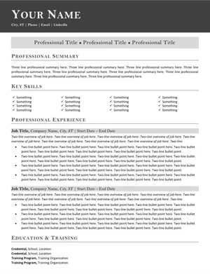 Resume Templates — Certified Resume Strategist
