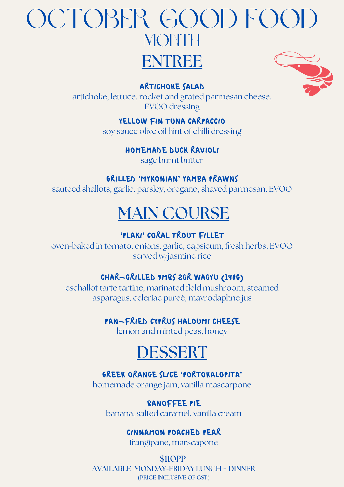 Good Food Month — Lugarno Seafood Restaurant