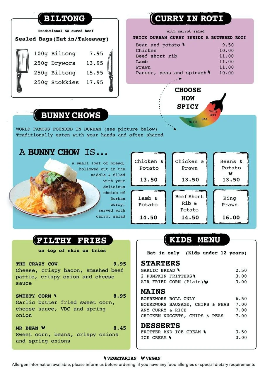 Bunny - South African Food In Hove — The Freemasons